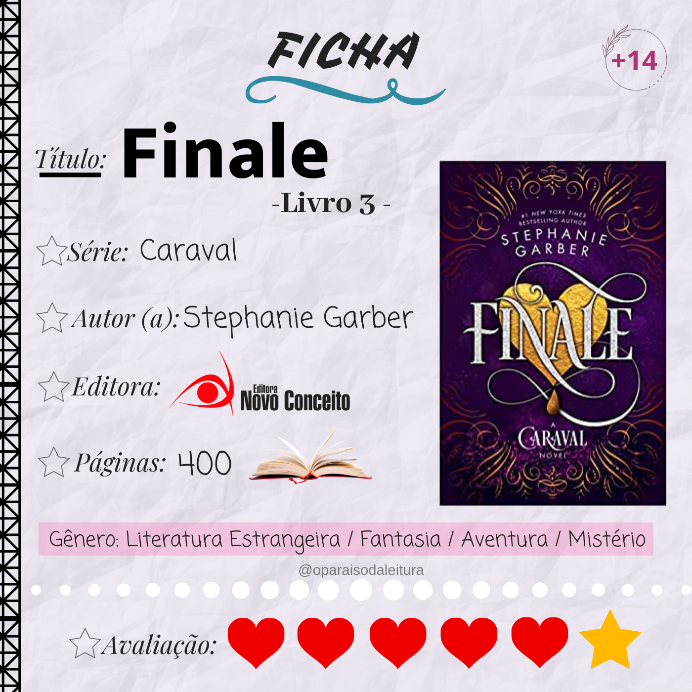 Finale #3 – Blog O Paraíso da Leitura