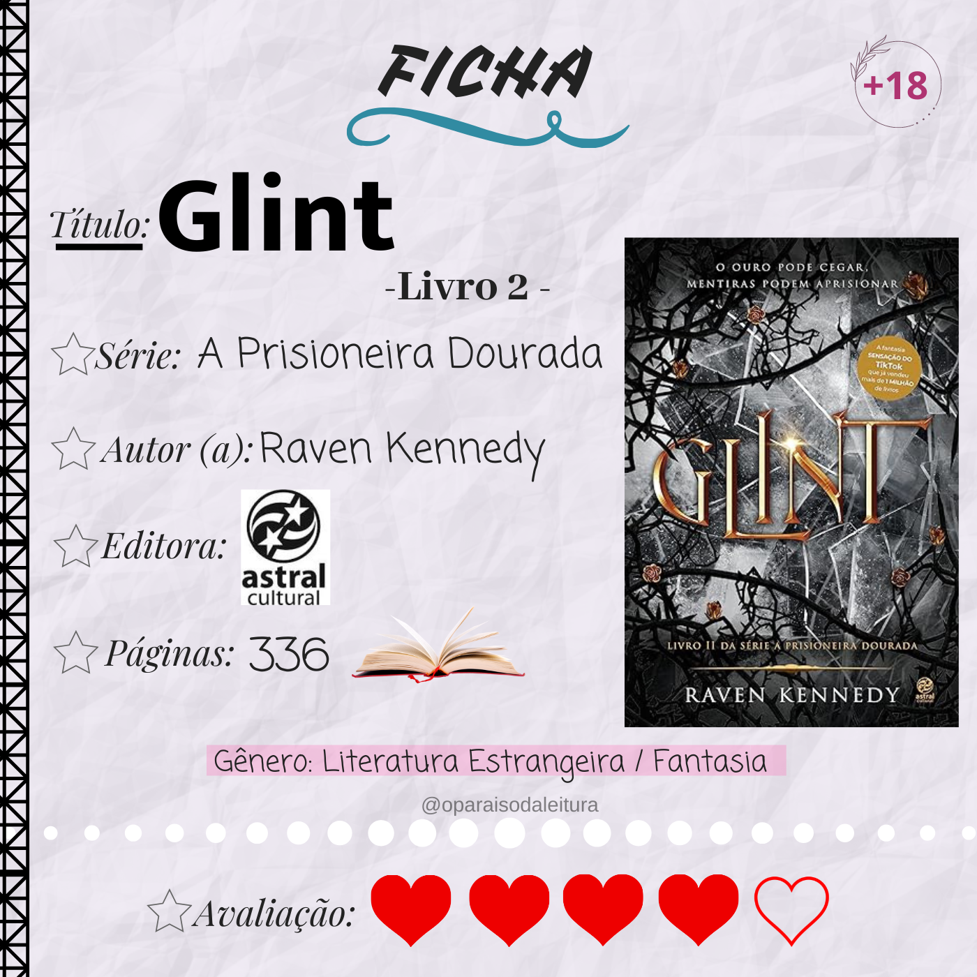 Glint #2 – Blog O Paraíso da Leitura